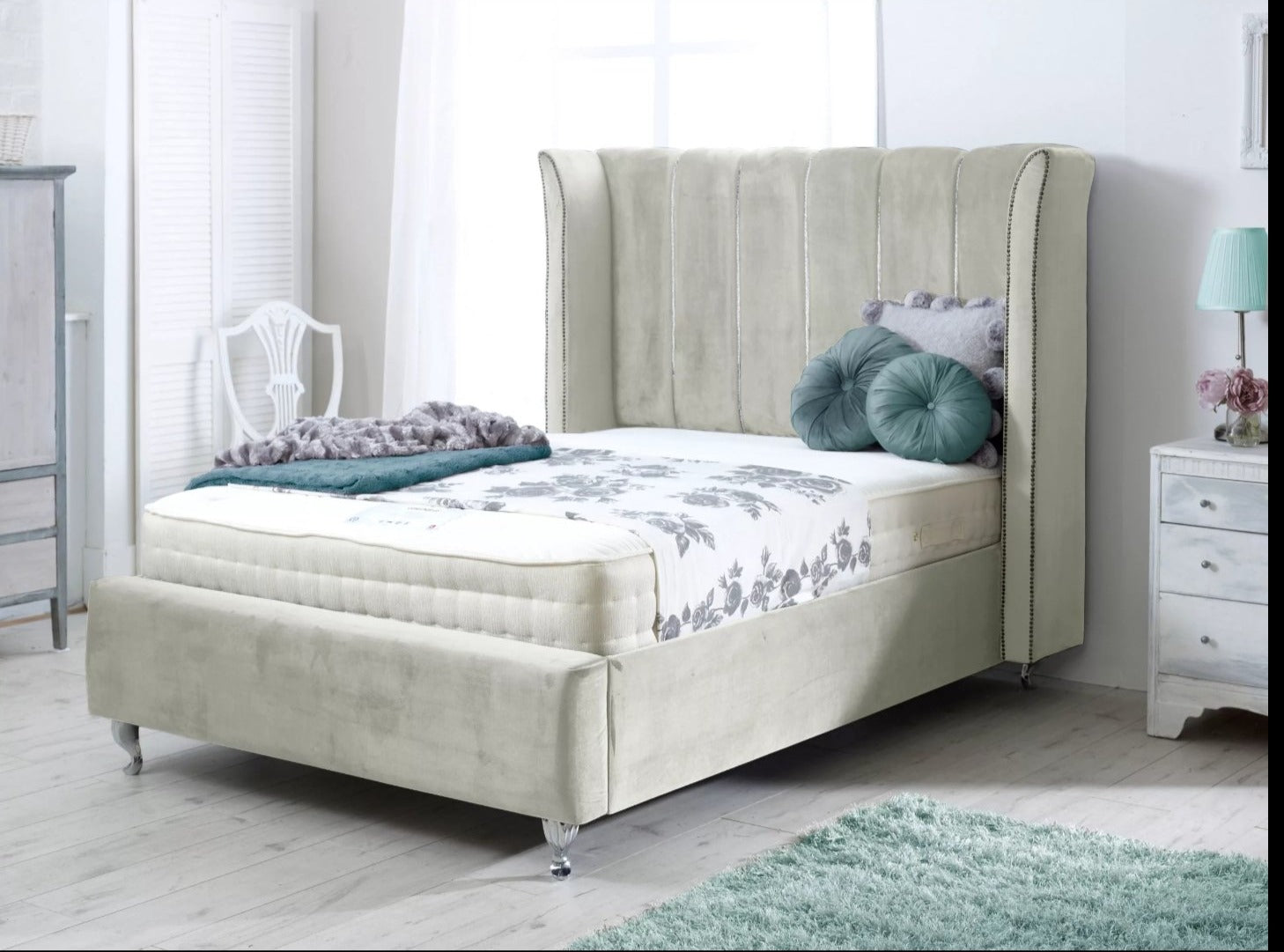 Mayfair Luxury Curved Wing Panelled Bed Frame – Estelle Decor